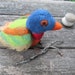 Colorful Bird Felted Bird Bird Lover Gift Wild Bird Figure - Etsy