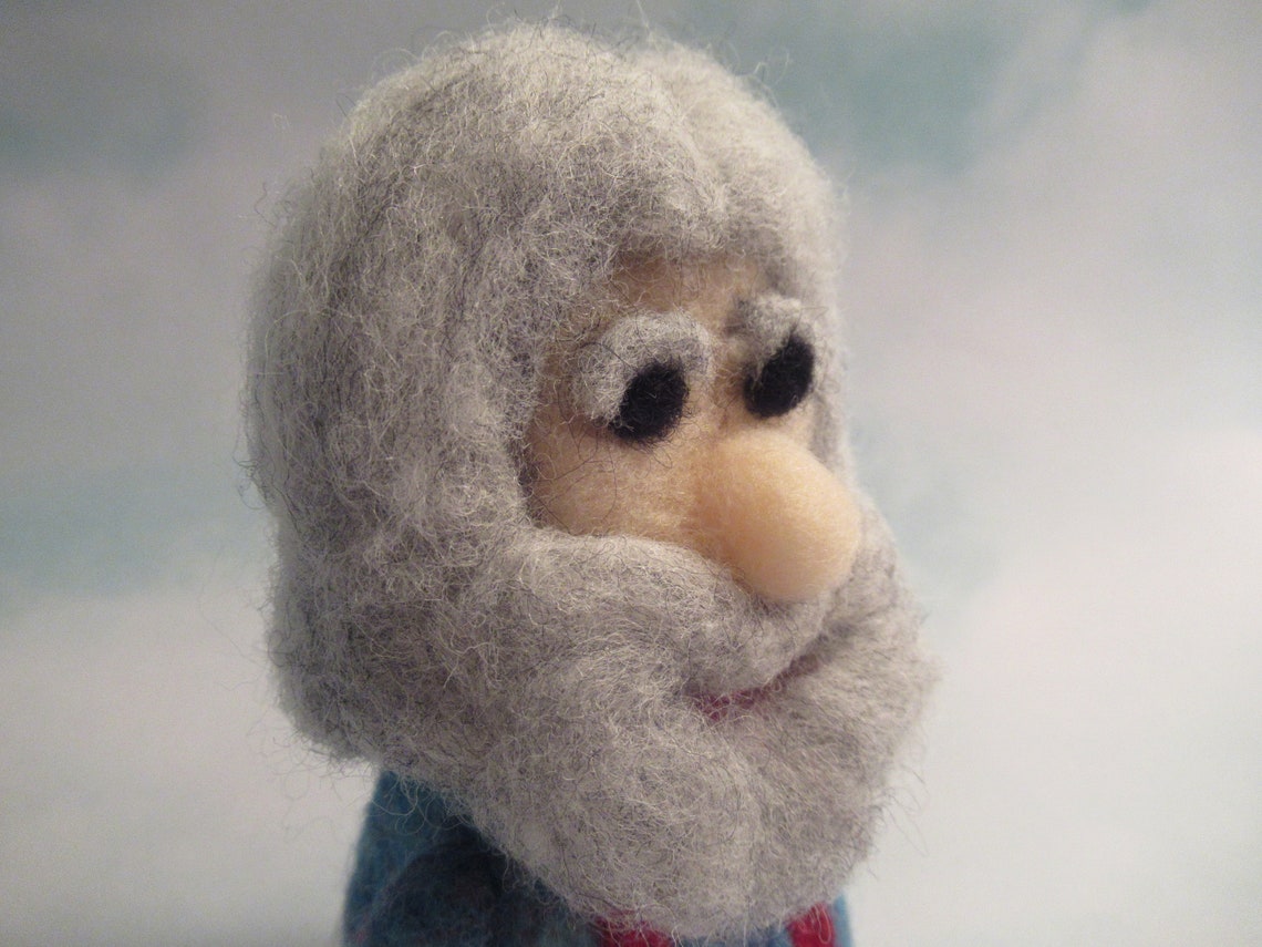 Bearded Man Felted Figure Handmade Doll - Etsy