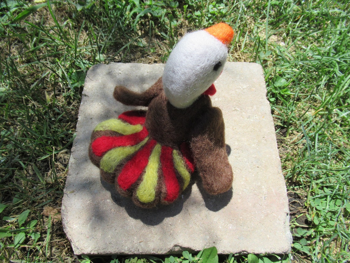 Felted Turkey Handmade Bird Thanksgiving Decor Wild Bird - Etsy