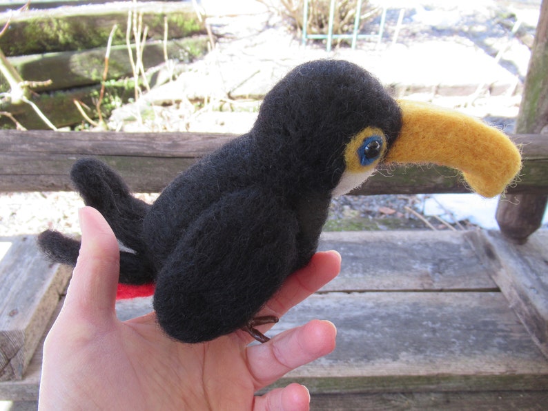 Toucan Figure Felted Bird Tropical Bird | Etsy