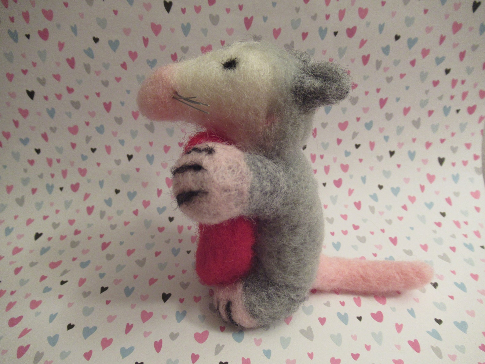 Possum Figure, Felted Possum, Possum With Heart - Etsy