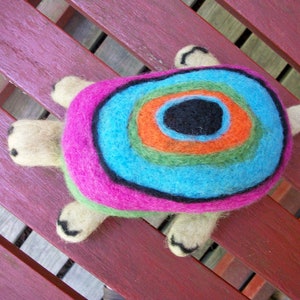 Felted Turtle Colorful Turtle Tropical Pet Handmade Art | Etsy