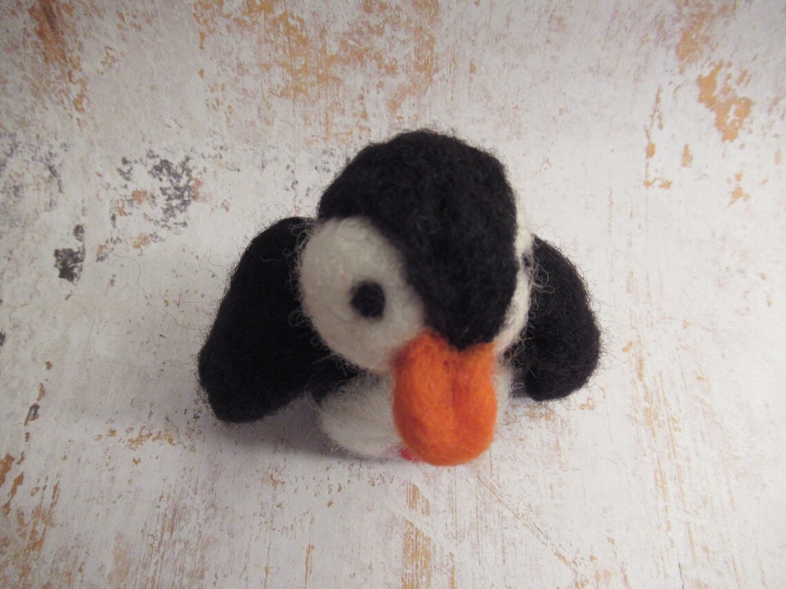 Felted Penguin Handmade Bird Penguin Figure - Etsy