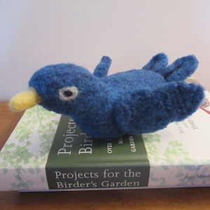 Indigo Blue Bird, Soft Plush, Handmade Figure - Etsy