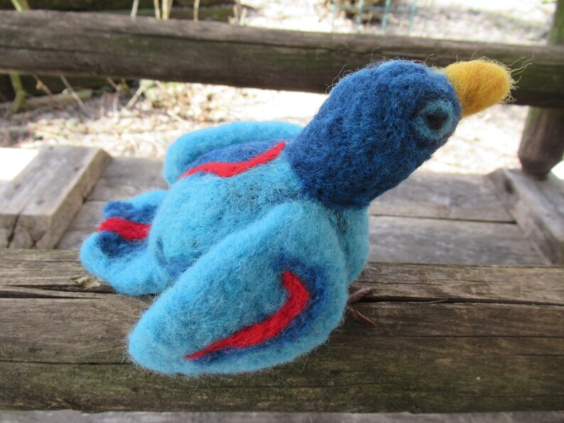 Blue Bird Felted Bird Made by Hand Unique Gift - Etsy