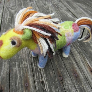 Wild Pony Figure Felted Horse Colorful Pony - Etsy