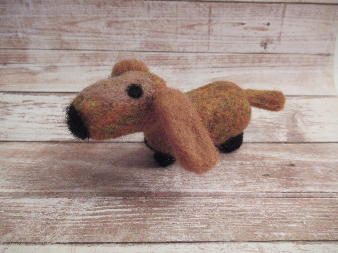 Tiny Dog, Felted Puppy, Brown Doxie - Etsy