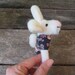 White Rabbit Small Bunny Doll Handmade Gift - Etsy