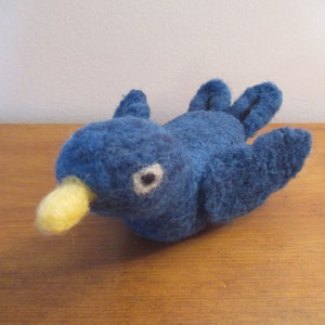 Indigo Blue Bird, Soft Plush, Handmade Figure - Etsy