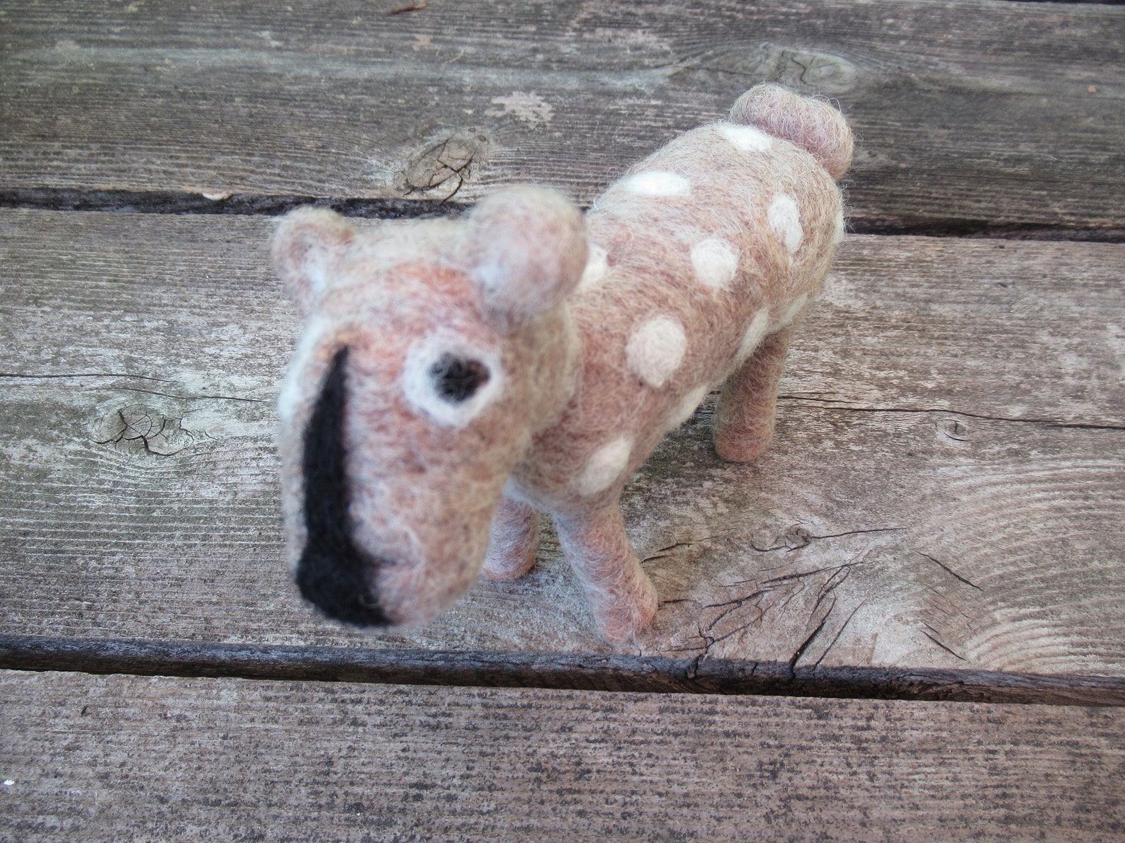 Felted Deer Miniature Fawn Handmade Animal | Etsy