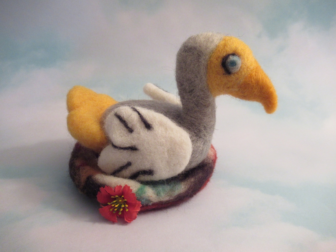 Nesting Dodo Bird Felted Bird Bird With Nest Handmade Bird - Etsy