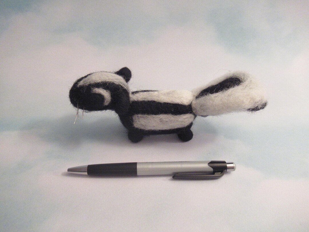Miniature Skunk, Made by Hand, Felted Pet - Etsy