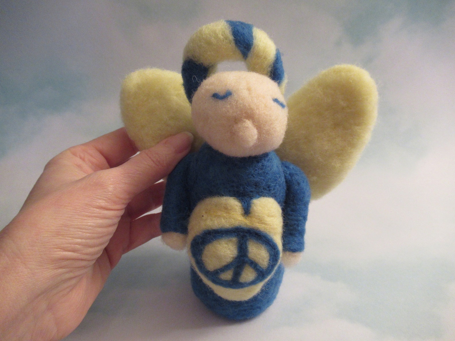 Peace Angel Felted Angel Support Ukraine - Etsy
