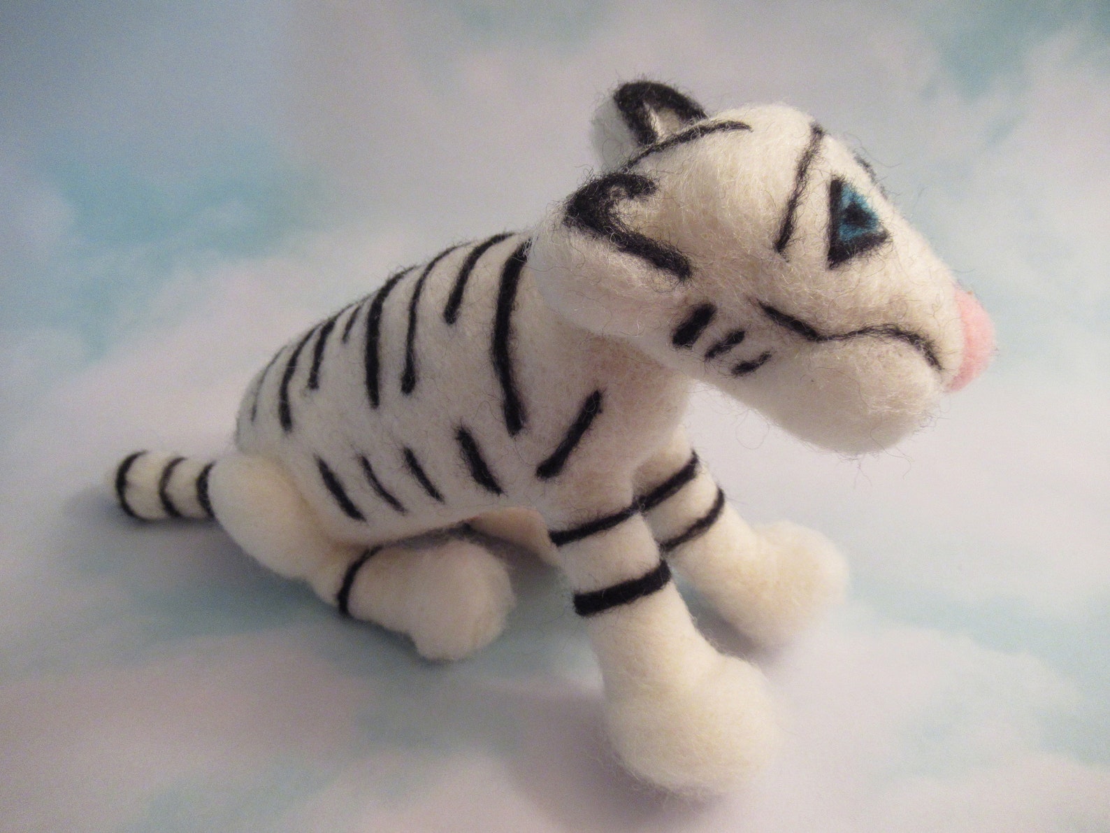 White Tiger Tiger Figure Felted Animal Handmade Gift | Etsy