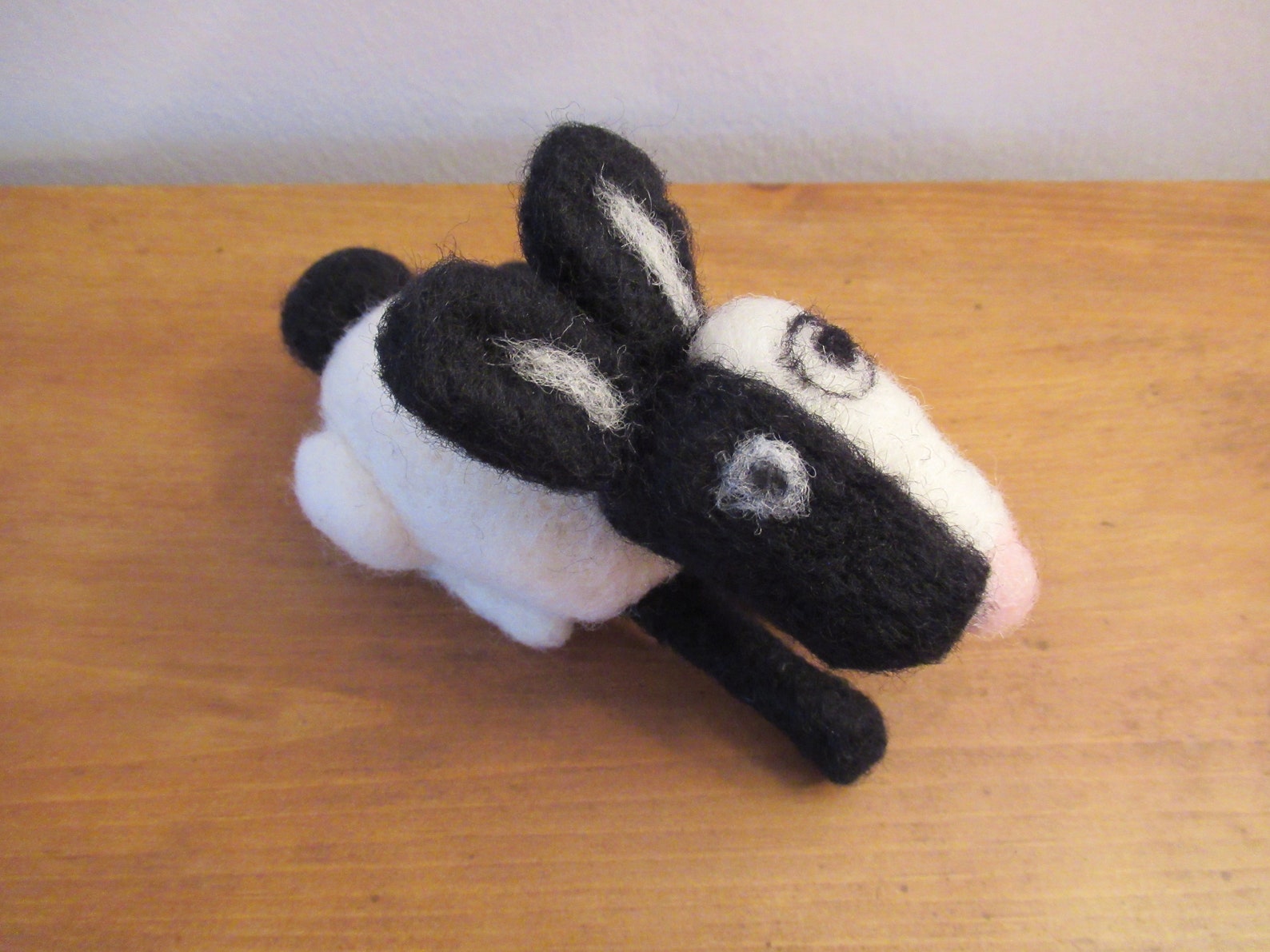 Felted Rabbit Harlequin Bunny Handmade Animal - Etsy