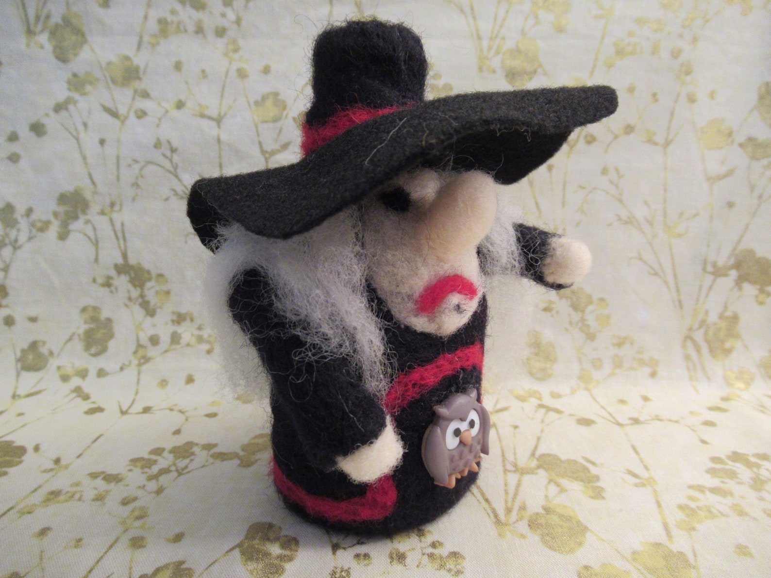 Halloween Witch Witch With Owl Felted Witch - Etsy