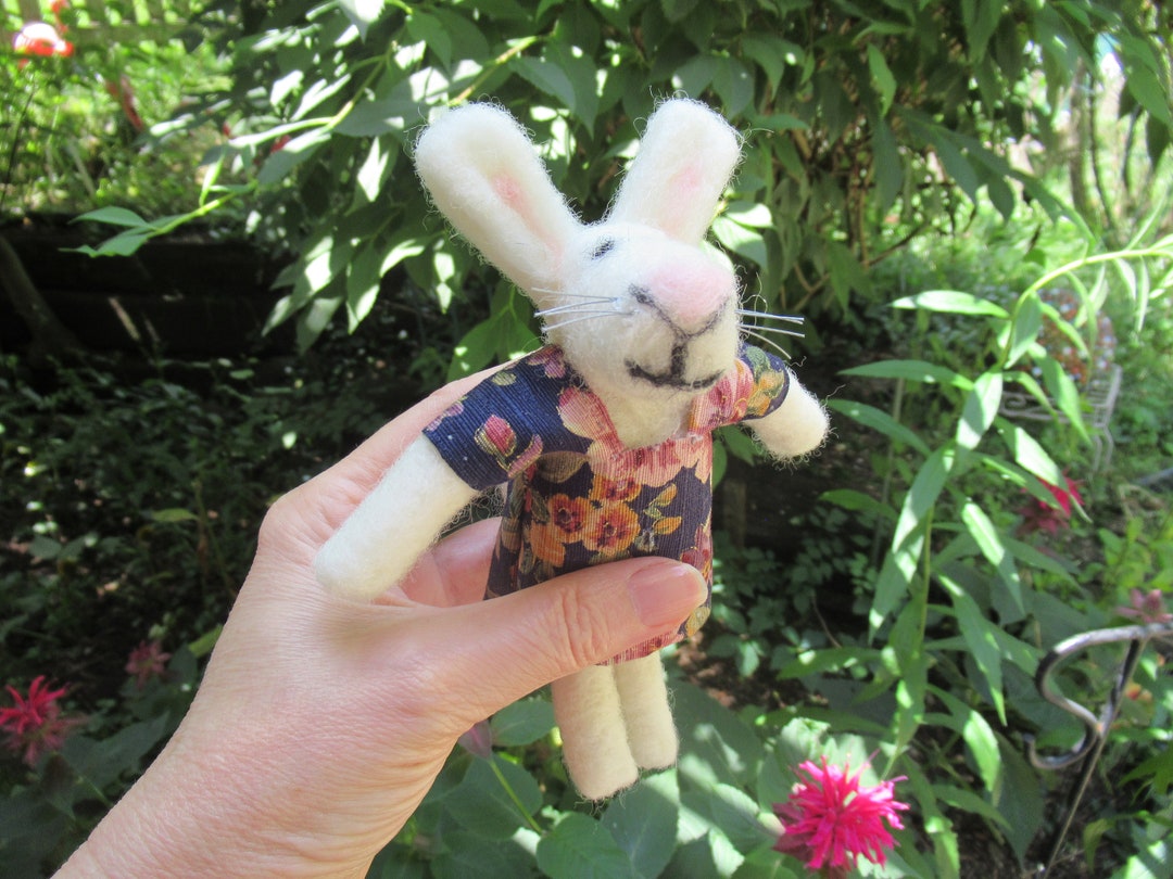 White Rabbit, Small Bunny Doll, Handmade Gift - Etsy