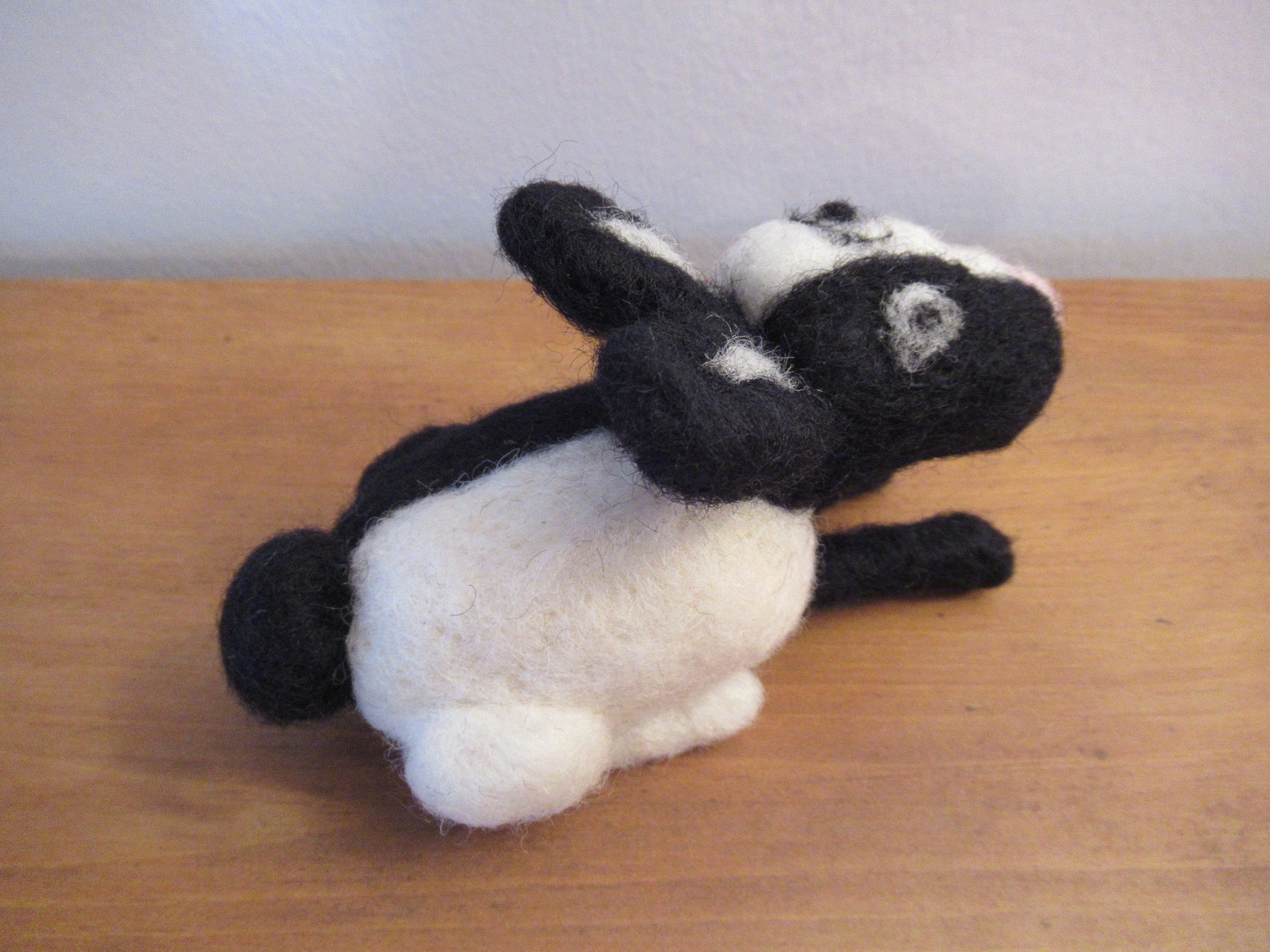 Felted Rabbit Harlequin Bunny Handmade Animal - Etsy