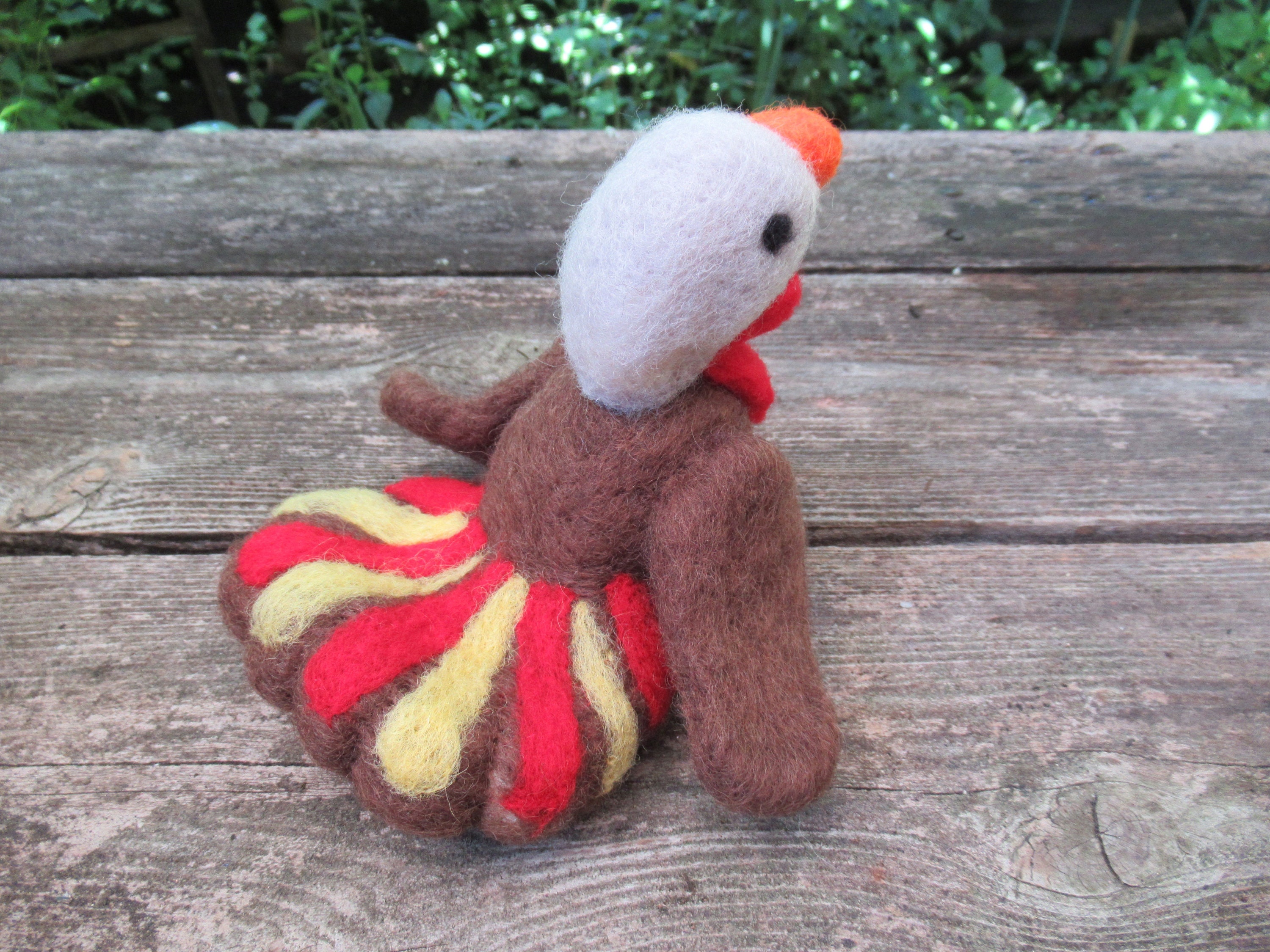 Felted Turkey, Handmade Bird, Thanksgiving Decor, Wild Bird Figure - Etsy