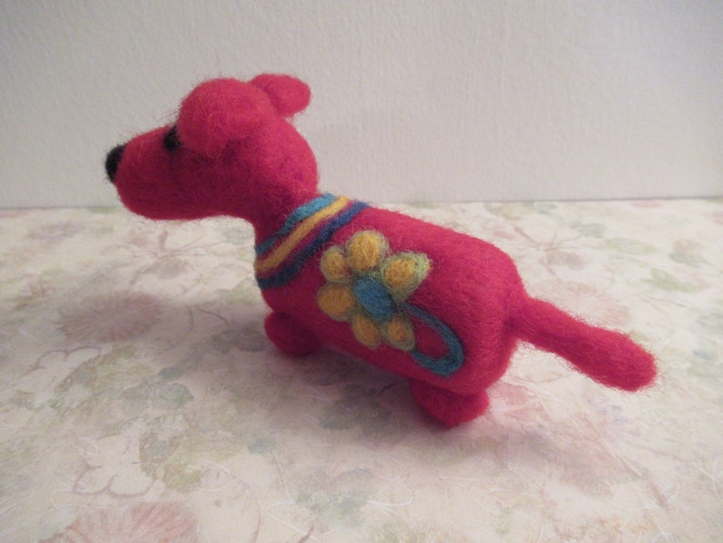 Red Dog Decorative Dog Colorful Figure | Etsy