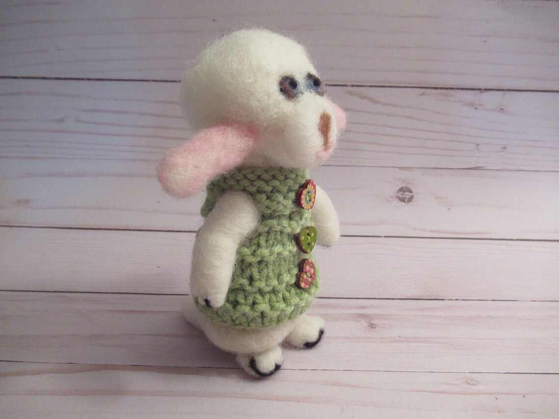 Felted Lamb Lamb With Sweater Handmade Figure - Etsy