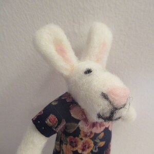 White Rabbit Small Bunny Doll Handmade Gift - Etsy
