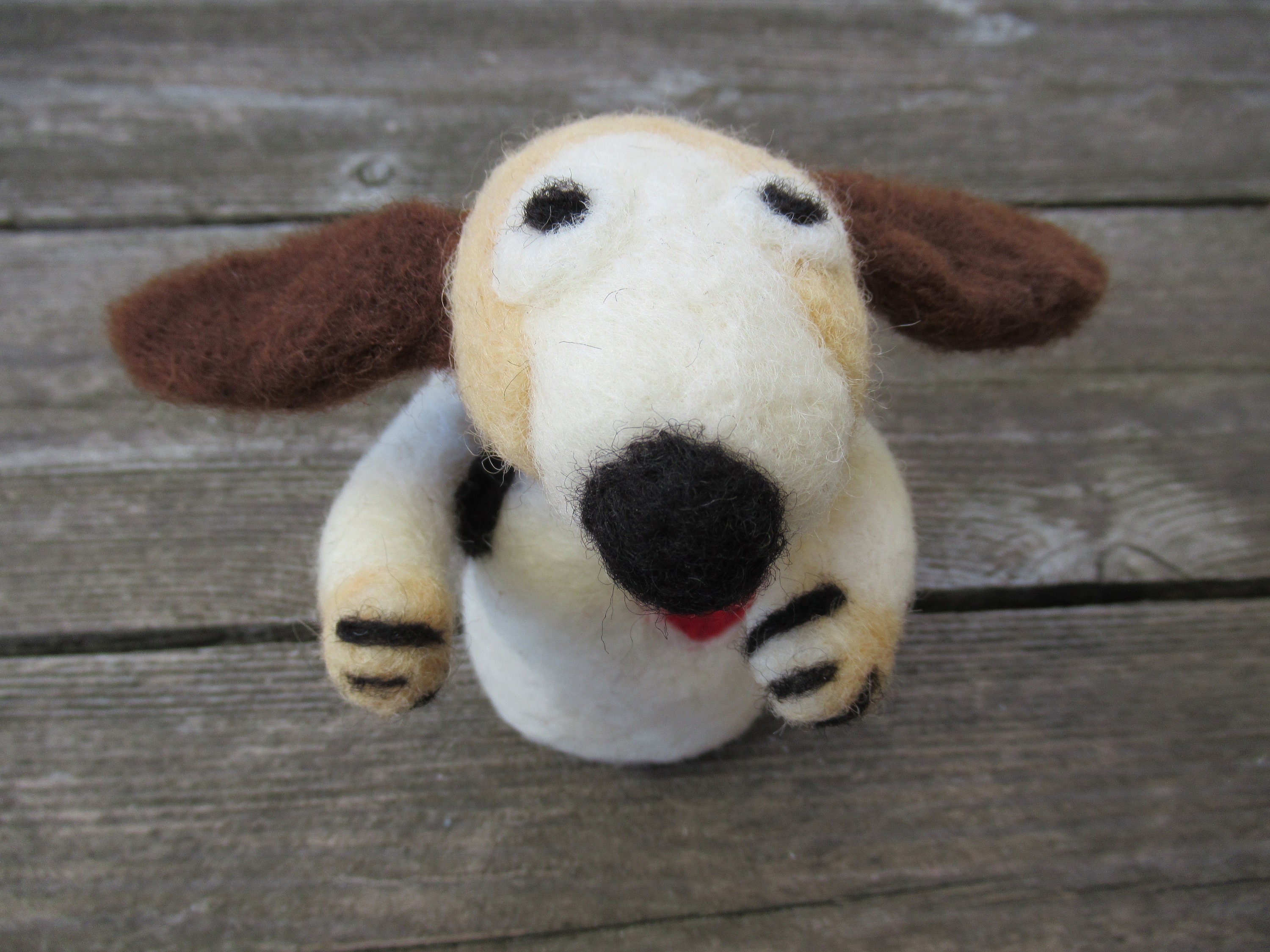 Felted Dog, Handmade Pet, Brown Dog - Etsy
