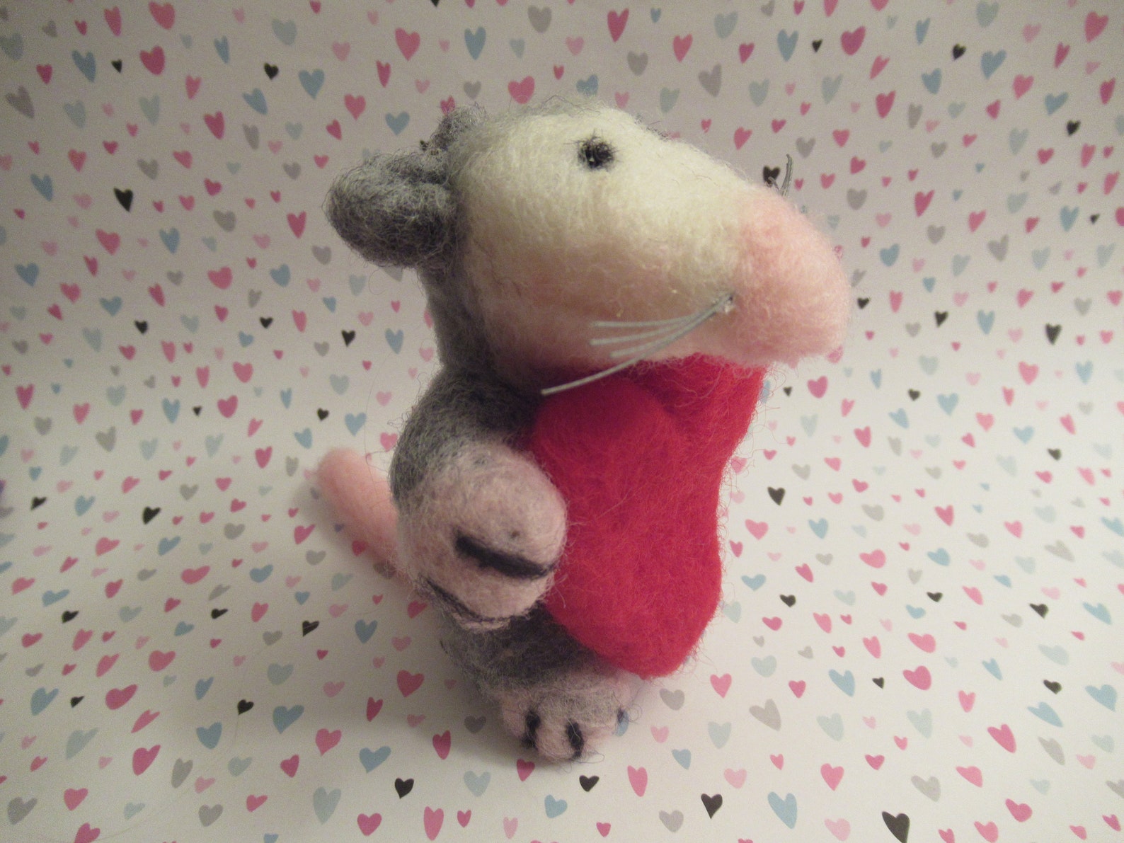 Possum Figure, Felted Possum, Possum With Heart - Etsy