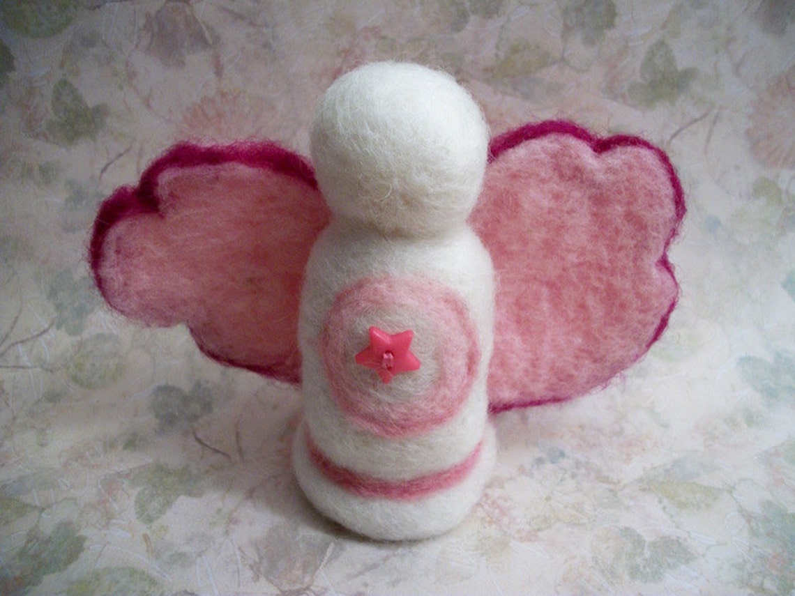 Needle Felted Angel Feltwithaheart Angel Collectible Angel - Etsy