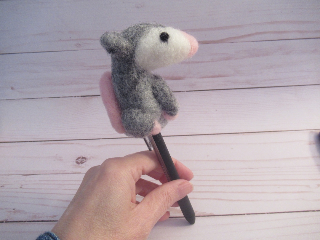 Pencil Topper, Finger Puppet, Felted Possum - Etsy