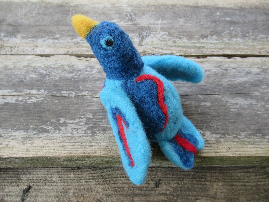 Blue Bird, Felted Bird, Made by Hand, Unique Gift - Etsy