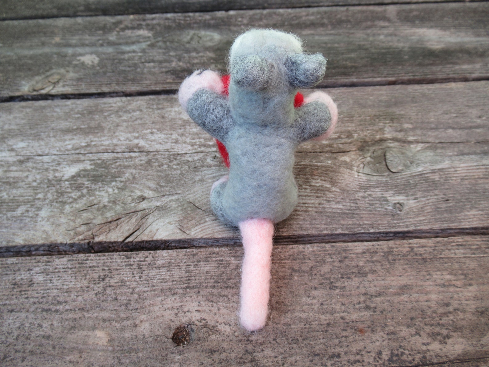 Possum Figure Felted Possum Possum With Heart | Etsy
