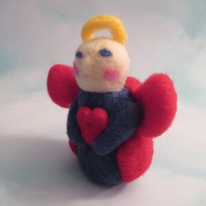Blue Angel, Angel Collectible, Felted Gift Angel - Etsy