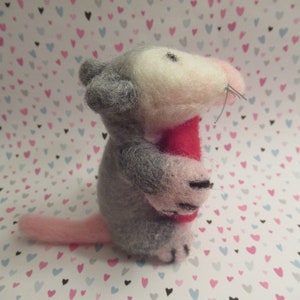 Possum Figure, Felted Possum, Possum With Heart - Etsy