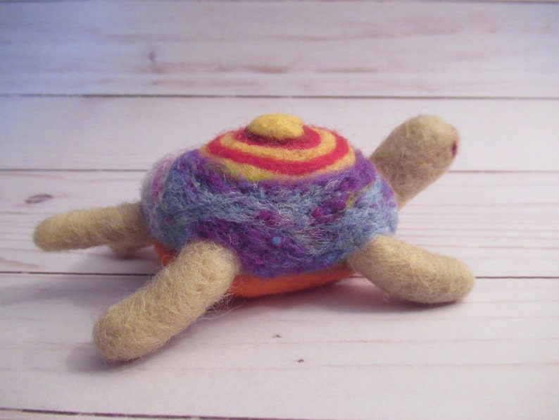 Colorful Turtle Felted Turtle Turtle Figure Handmade Art | Etsy