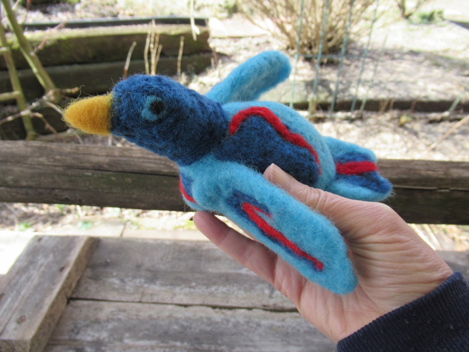 Blue Bird Felted Bird Made by Hand Unique Gift - Etsy