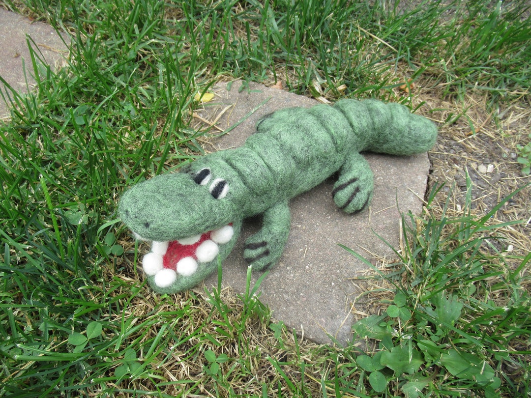 Felted Alligator, Crocodile Plush, Nature Gift - Etsy