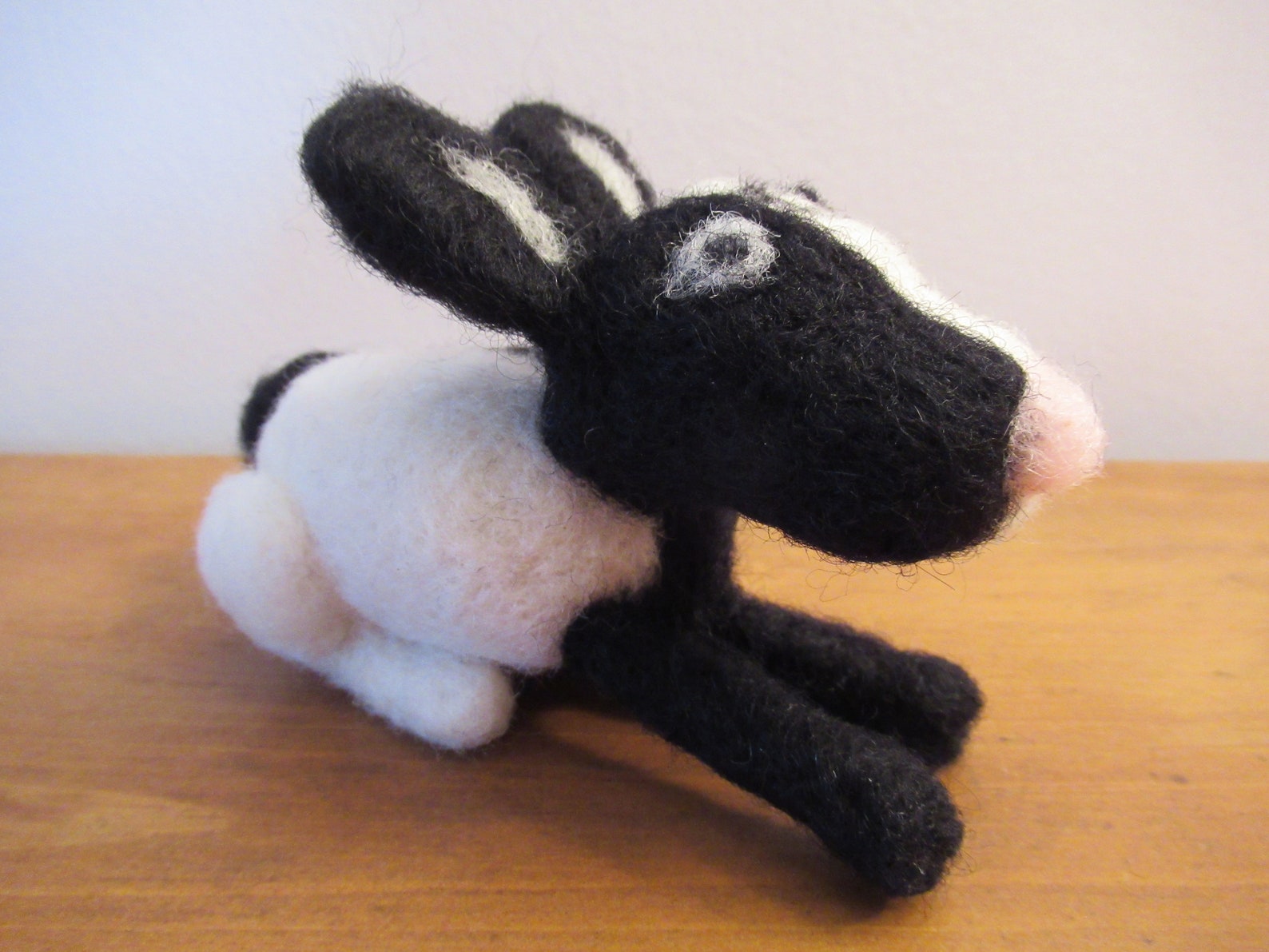 Felted Rabbit Harlequin Bunny Handmade Animal - Etsy