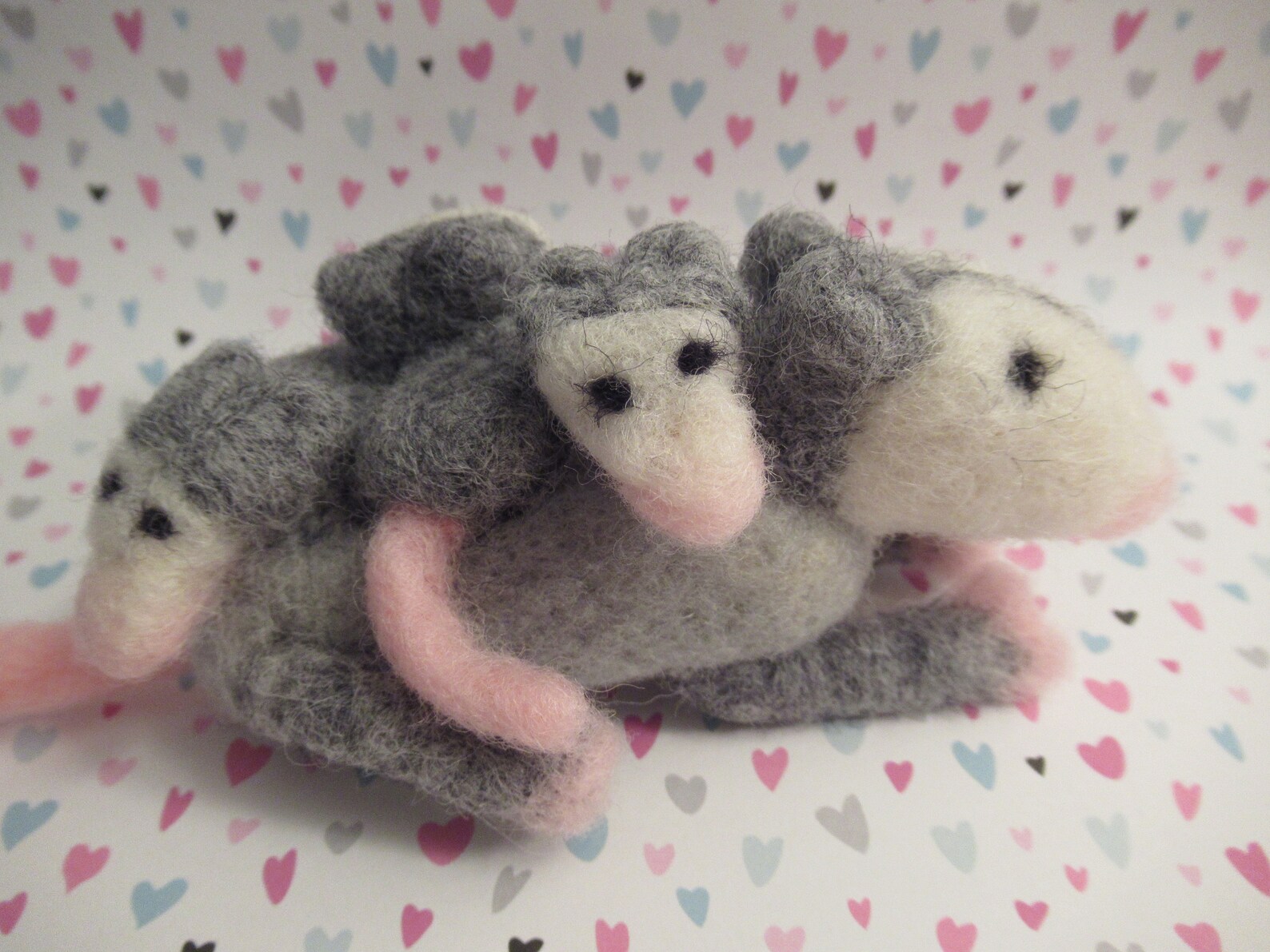 Mini Possum Family Possum With Babies Handmade Wildlife - Etsy