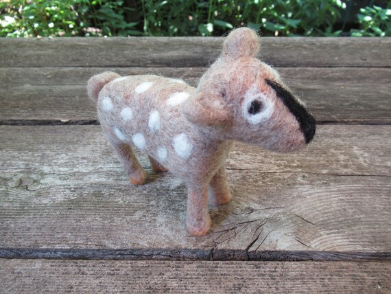 Felted Deer Miniature Fawn Handmade Animal | Etsy