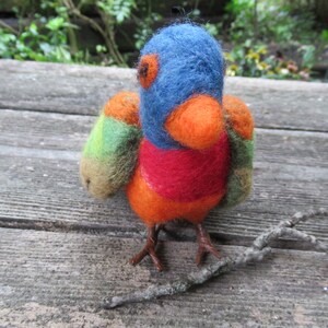 Colorful Bird, Felted Bird, Bird Lover Gift, Wild Bird Figure - Etsy