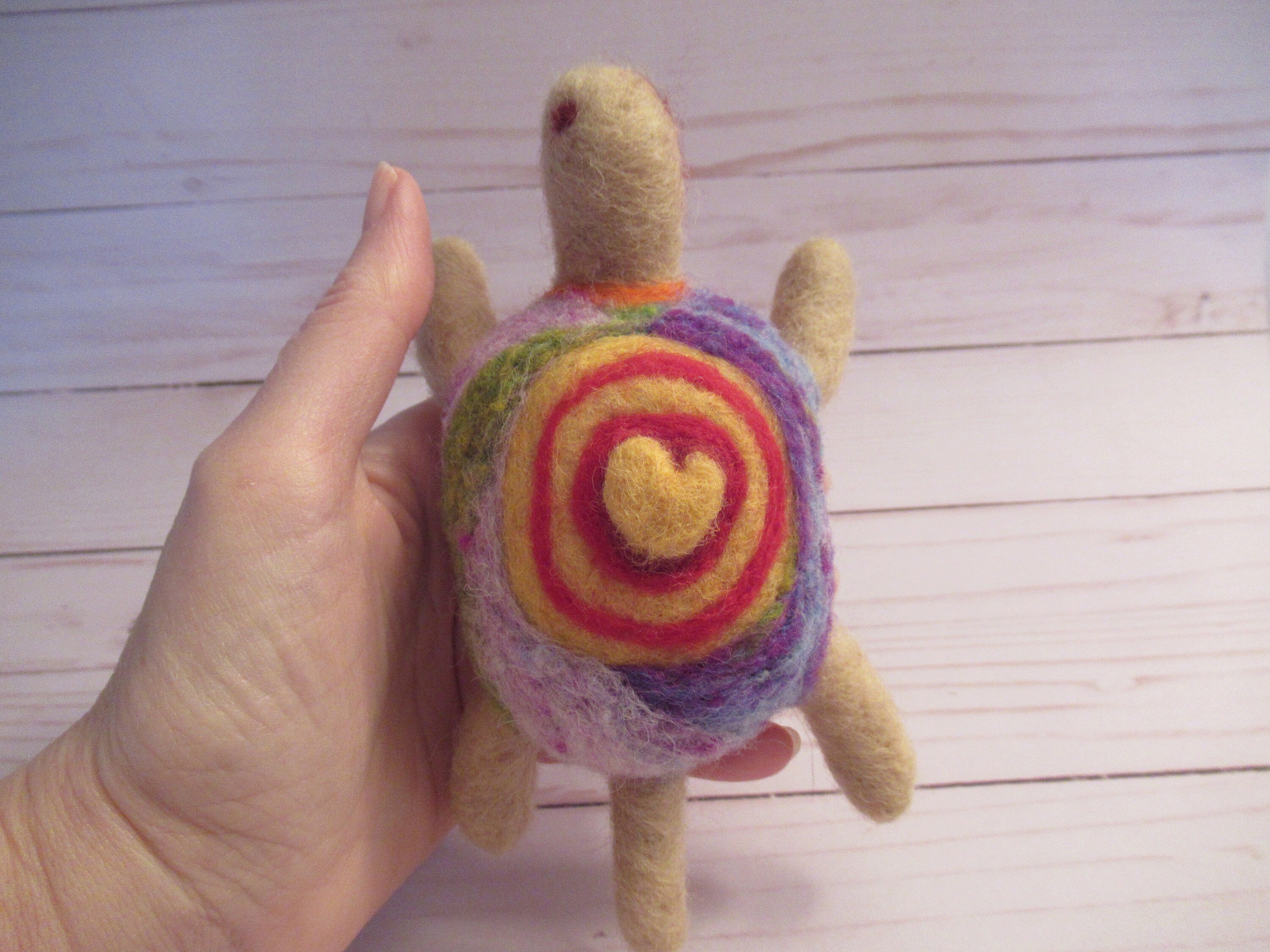 Colorful Turtle Felted Turtle Turtle Figure Handmade Art | Etsy