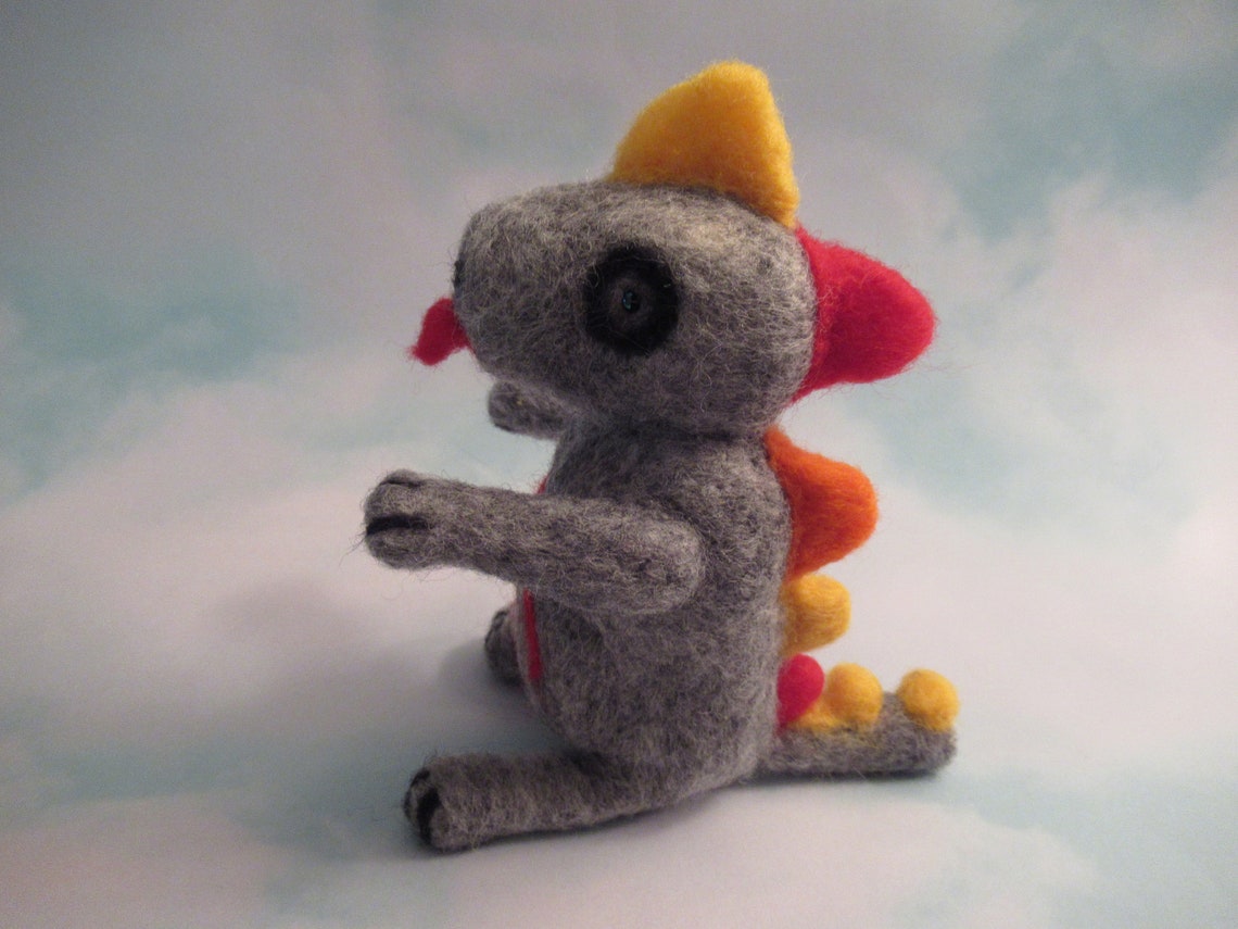 Felted Dinosaur, Handmade Dino, Colorful Dinosaur - Etsy