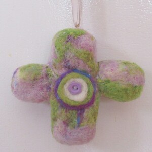 Felted Cross, Hanging Ornament, Handmade Decoration - Etsy