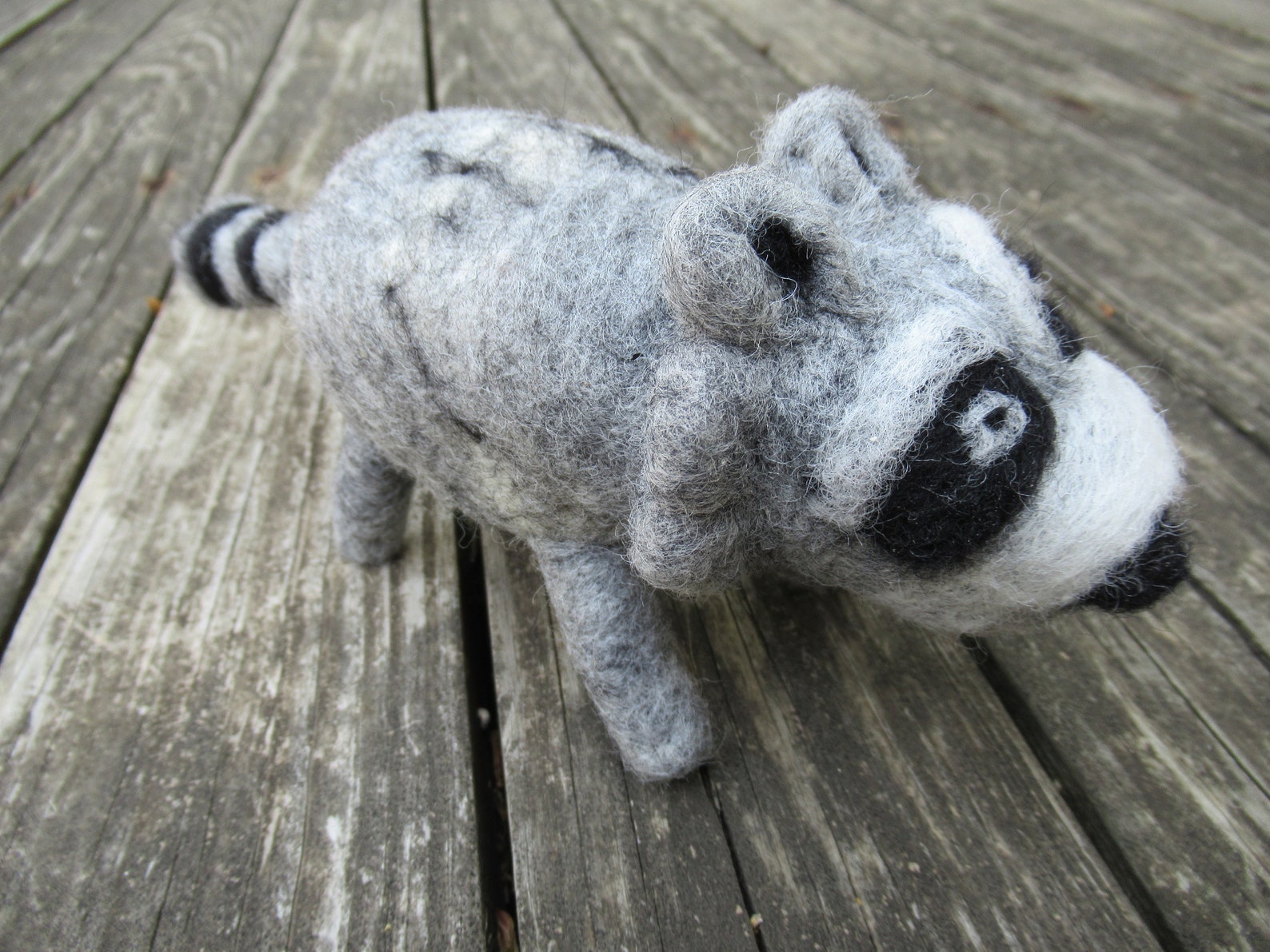 Felted Raccoon Wild Animal Handmade Raccoon - Etsy