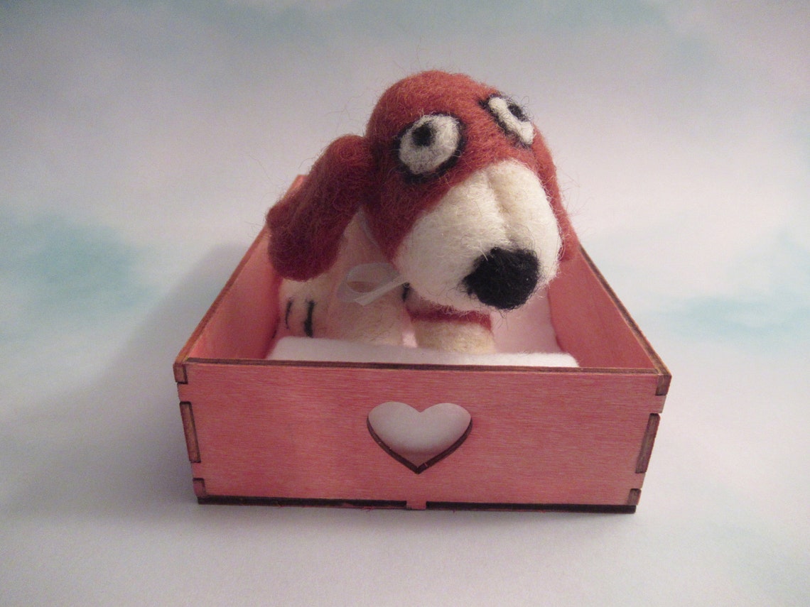 Beagle With Bed Dog Lover Gift Handmade Puppy - Etsy
