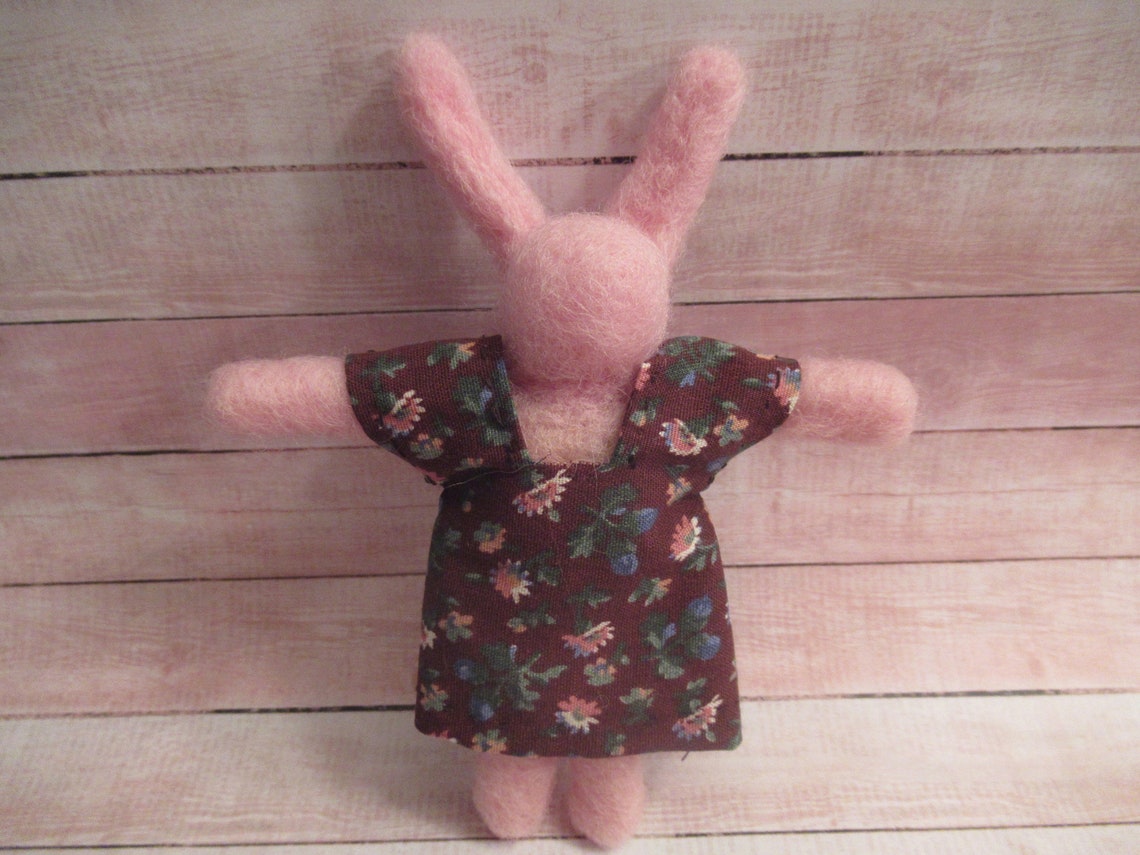 Simple Bunny Doll Rabbit in A Dress Handmade Gift - Etsy