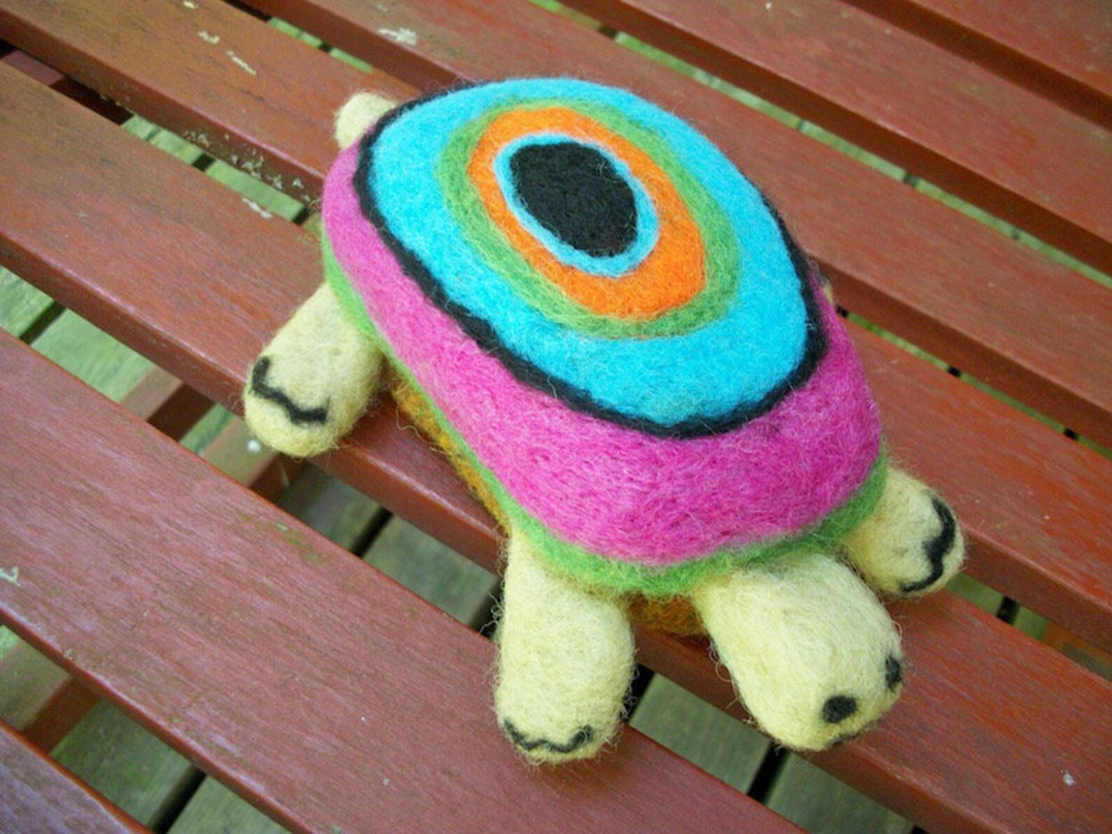 Felted Turtle Colorful Turtle Tropical Pet Handmade Art | Etsy