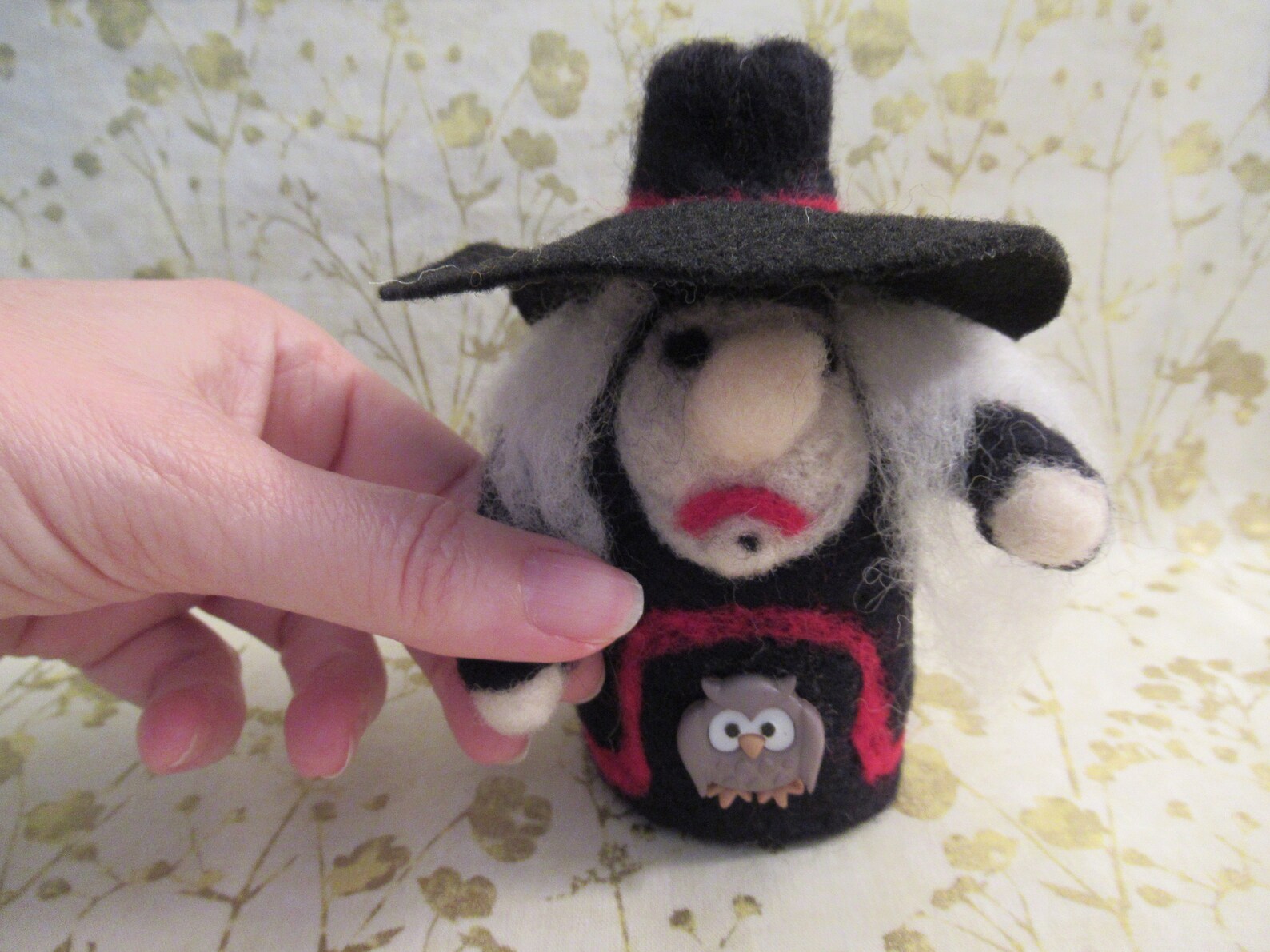 Halloween Witch Witch With Owl Felted Witch - Etsy