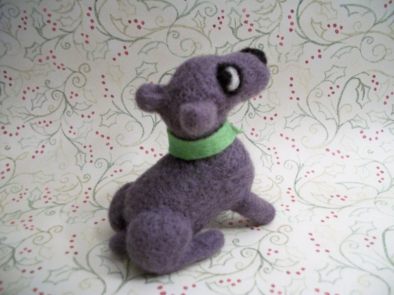 Mini Dog Handmade Gift Felted Dog | Etsy
